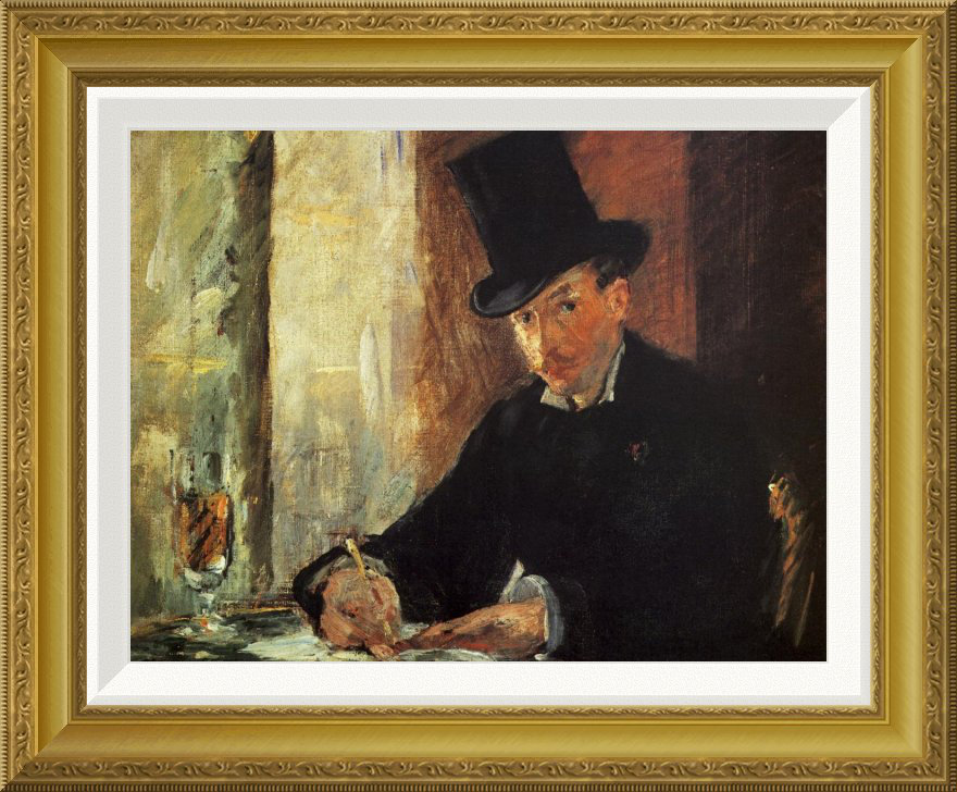 Global Gallery 'Chez Tortoni' by Edouard Manet Framed Print on Canvas ...