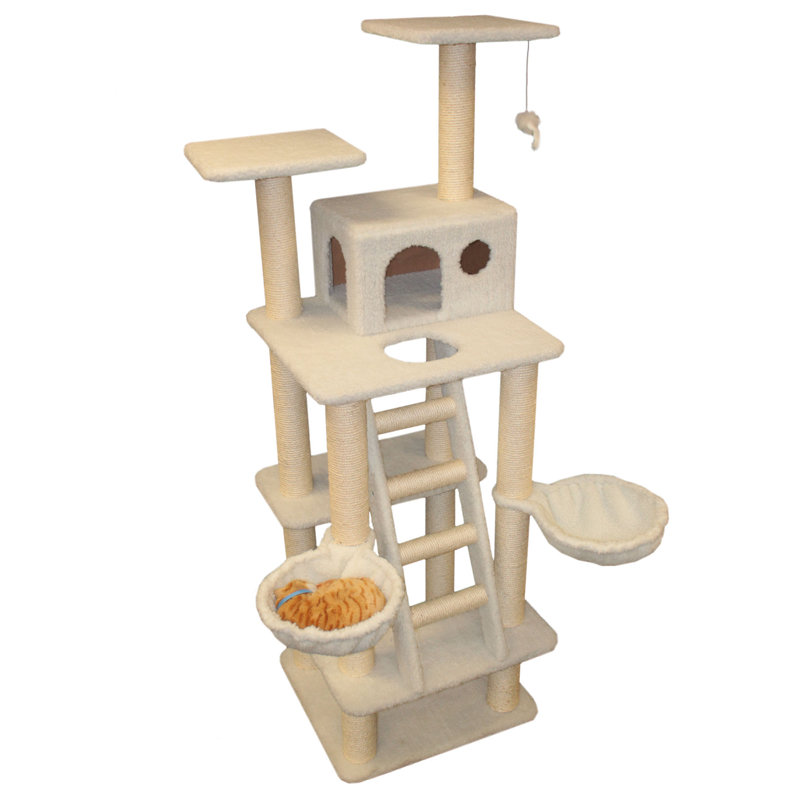 Majestic Pet 72" Bungalow Sherpa Cat Tree & Reviews | Wayfair