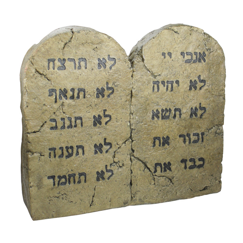 Design Toscano Ten Commandments Garden Stone & Reviews | Wayfair