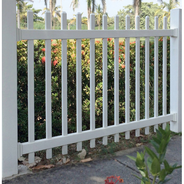 Azembla 4 ft. H x 6 ft. W Picket Vinyl Fence Panel | Wayfair