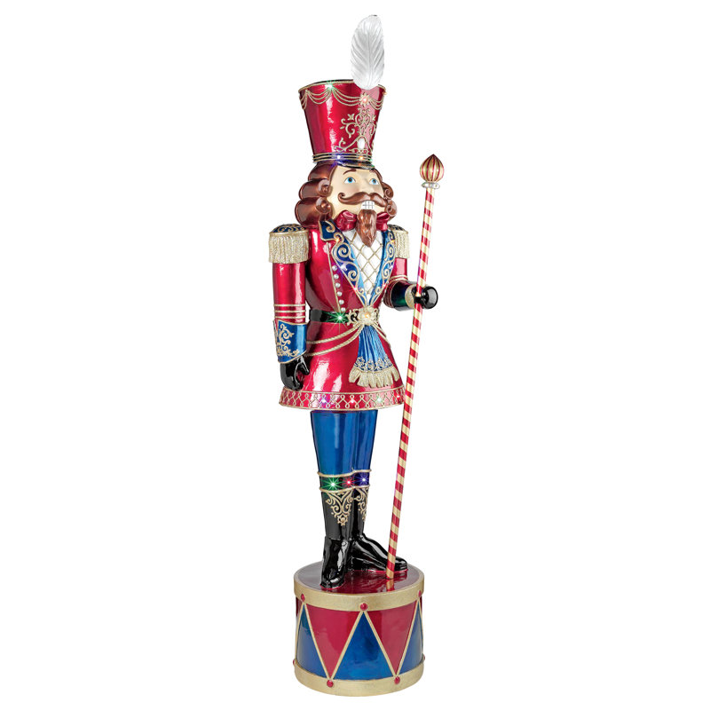 Design Toscano Illuminated Bavarian Style Holiday Nutcracker Statue ...