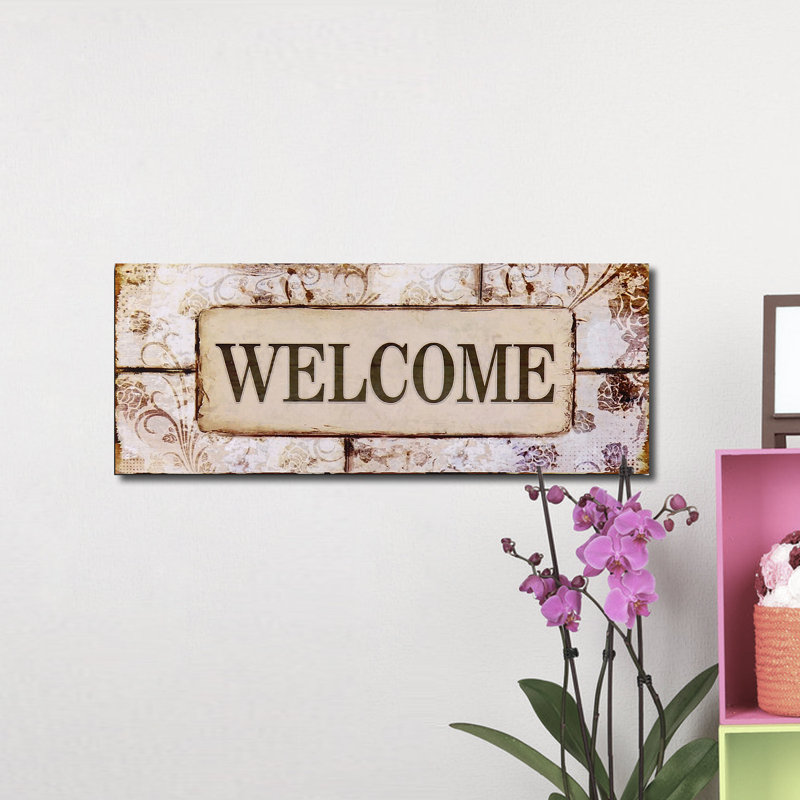 AdecoTrading "Welcome" Wall Decor & Reviews | Wayfair