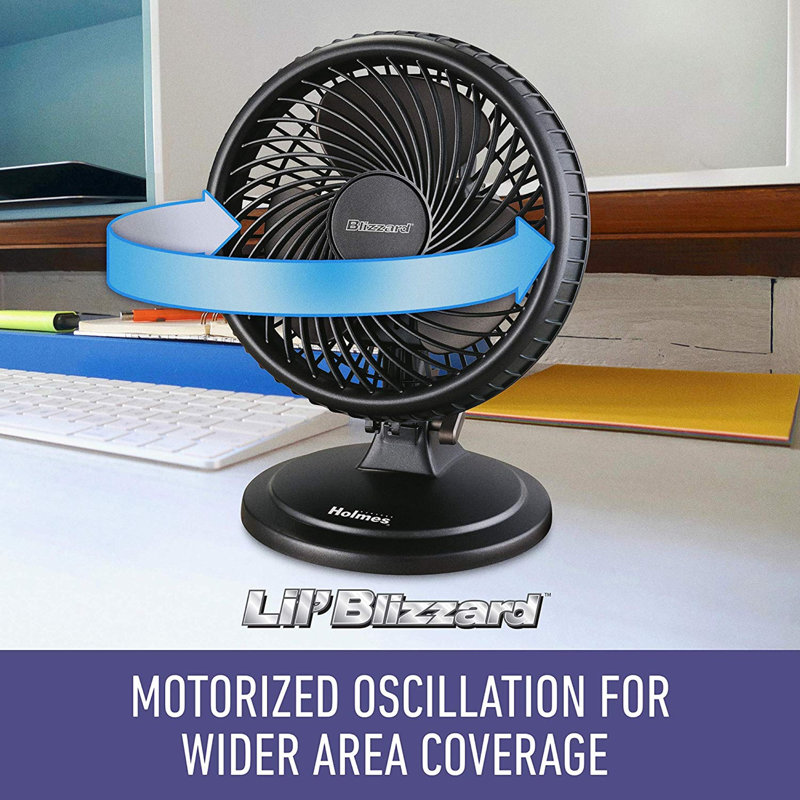 HOLMES PRODUCTS Lil’ Blizzard Table 7" Oscillating Personal Fan | Wayfair