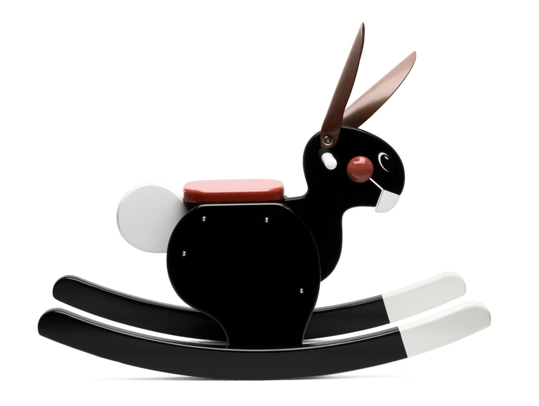 Playsam Rocking Rabbit in Black & Reviews | Wayfair