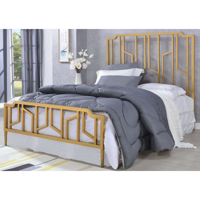 Gold Metal Beds You'll Love | Wayfair
