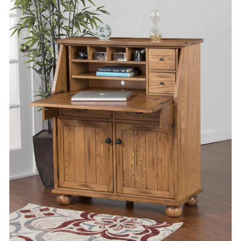 Fresno Solid Wood Secretary Desk & Reviews | Birch Lane