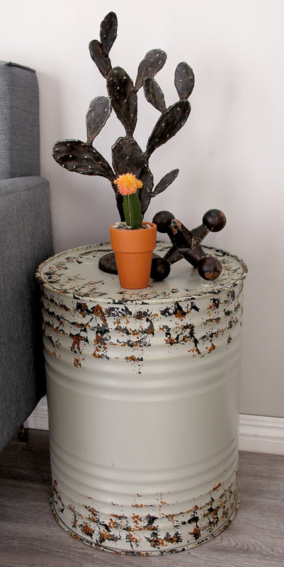 August Grove Eura 3 Piece Metal Drum Table Set & Reviews | Wayfair