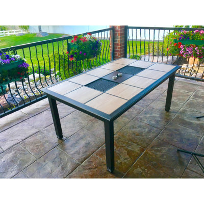 Patio Table With Tile Inserts | Wayfair