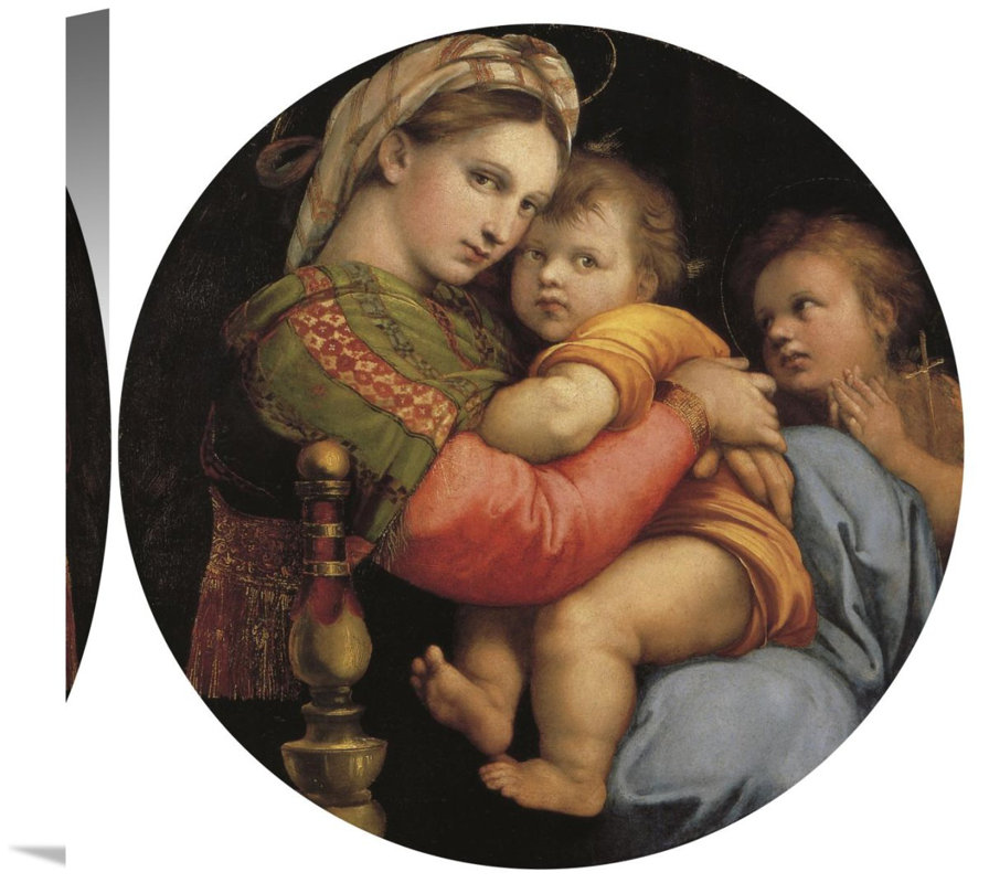Global Gallery 'Madonna and Child with St John 6' by Raphael Painting ...