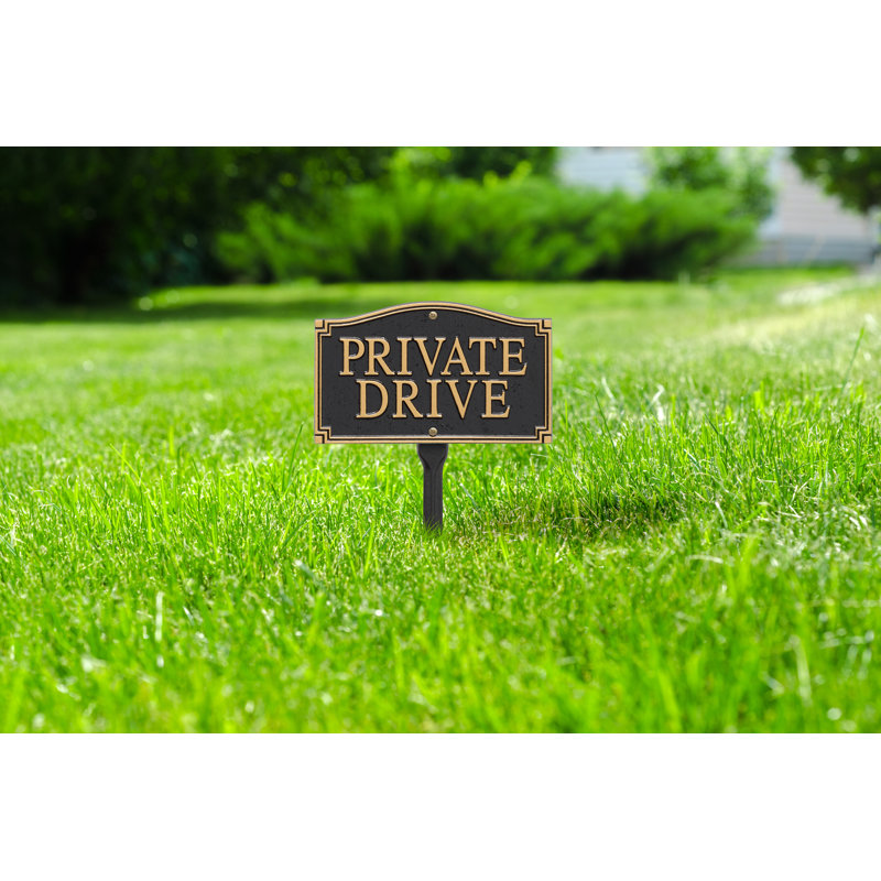 Whitehall Products Private Drive Garden Sign | Wayfair