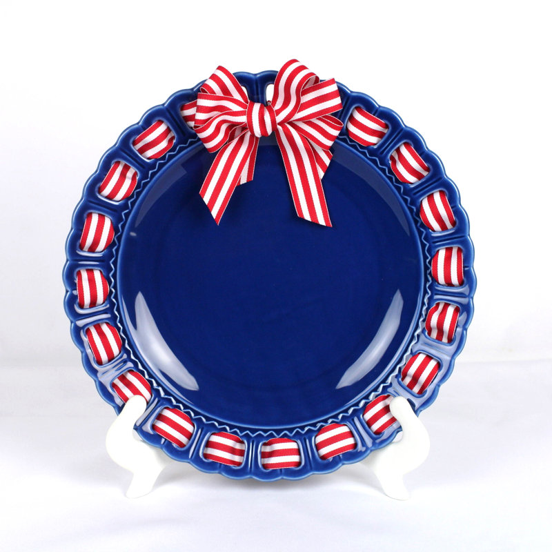Prissy Plates Decorative Ribbon Plate | Wayfair