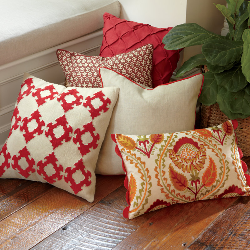 Camille Embroidered Pillow Cover & Reviews | Birch Lane
