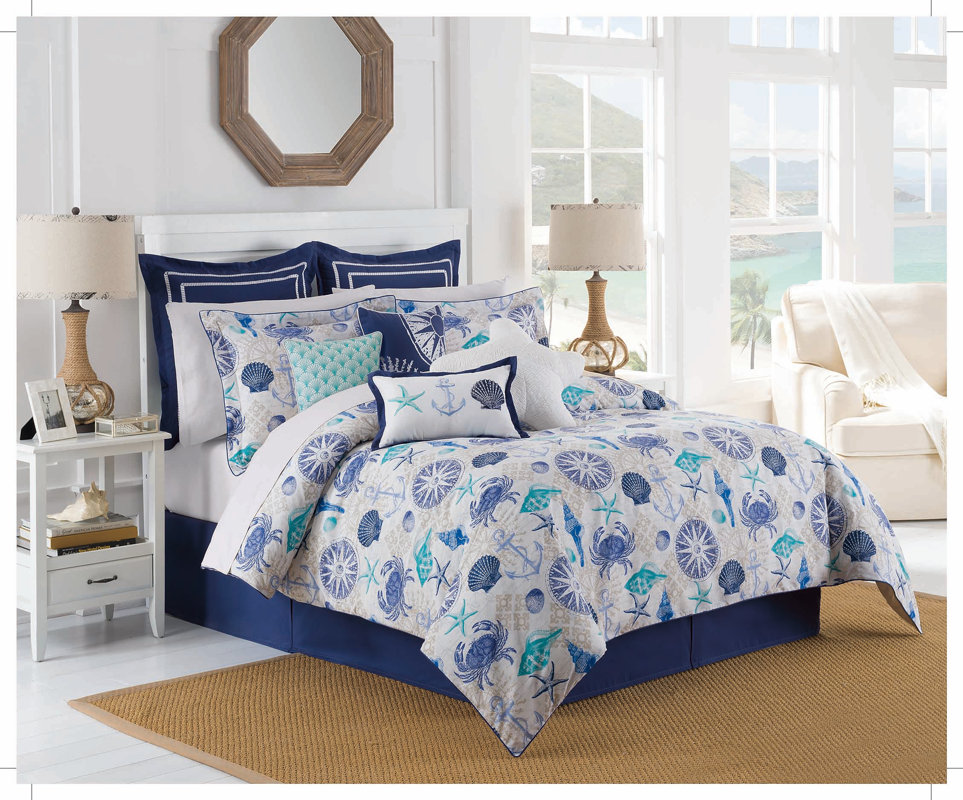 Royal Heritage Home Williamsburg Cotton 4 Piece Reversible Comforter