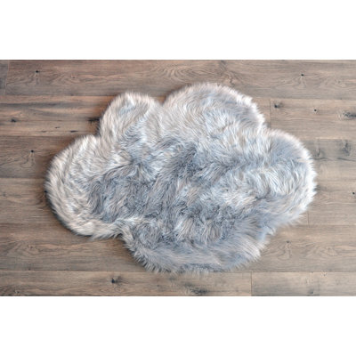 Faux Fur Gray & Silver Area Rugs You'll Love in 2019 | Wayfair