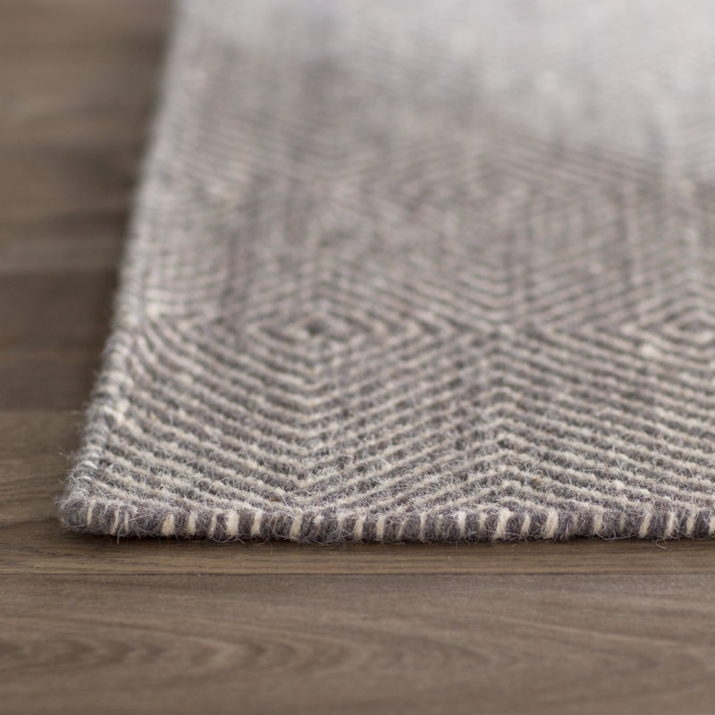 Mercury Row Marcelo Flat Woven Cotton Gray Area Rug & Reviews | Wayfair