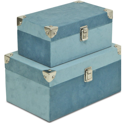 Blue Decorative Boxes You'll Love | Wayfair