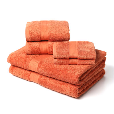 Orange Hand Towels You'll Love | Wayfair