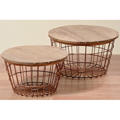 Wire Basket Side Table | Wayfair