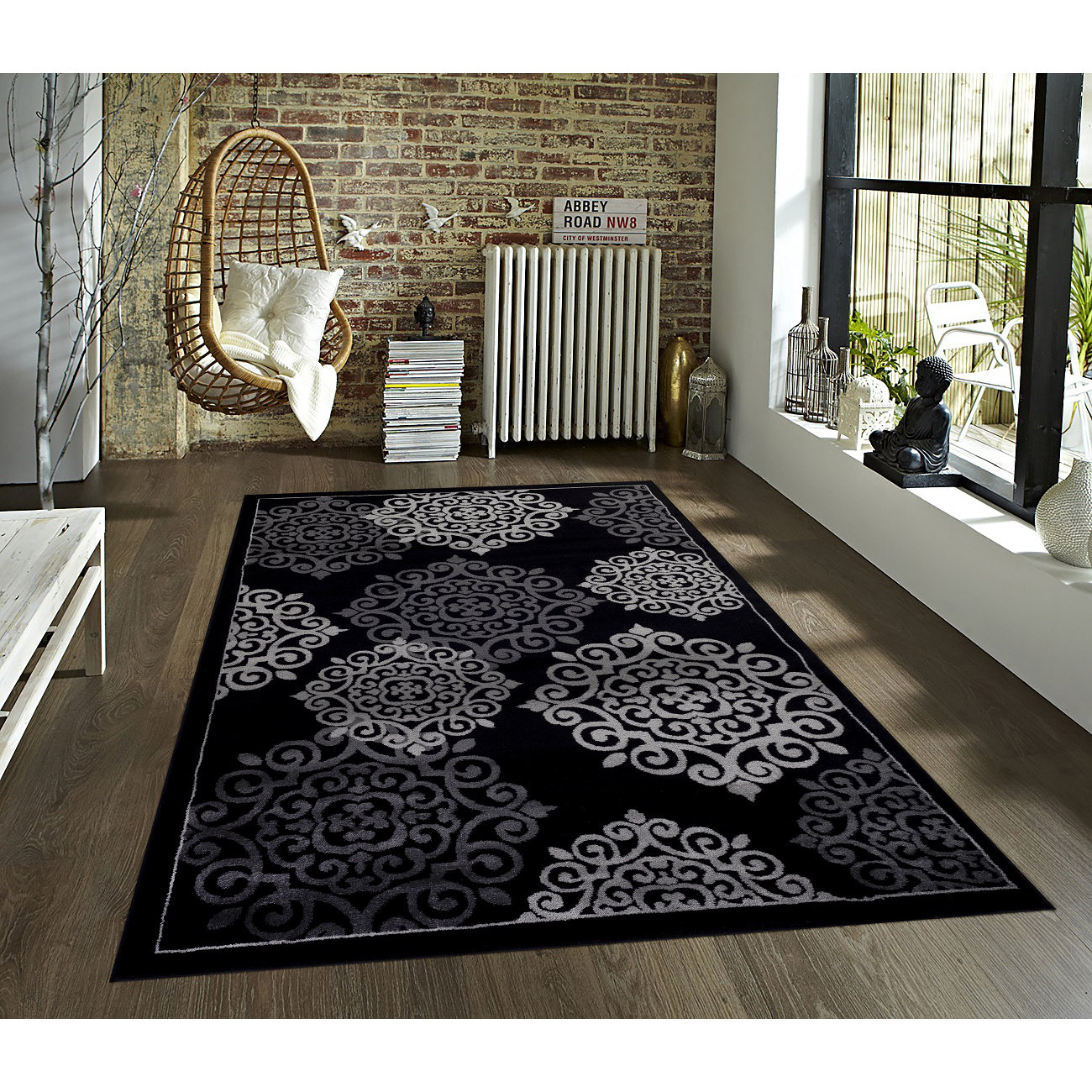 Sybella Black Modern Area Rug at Gabrielle Sutherland blog