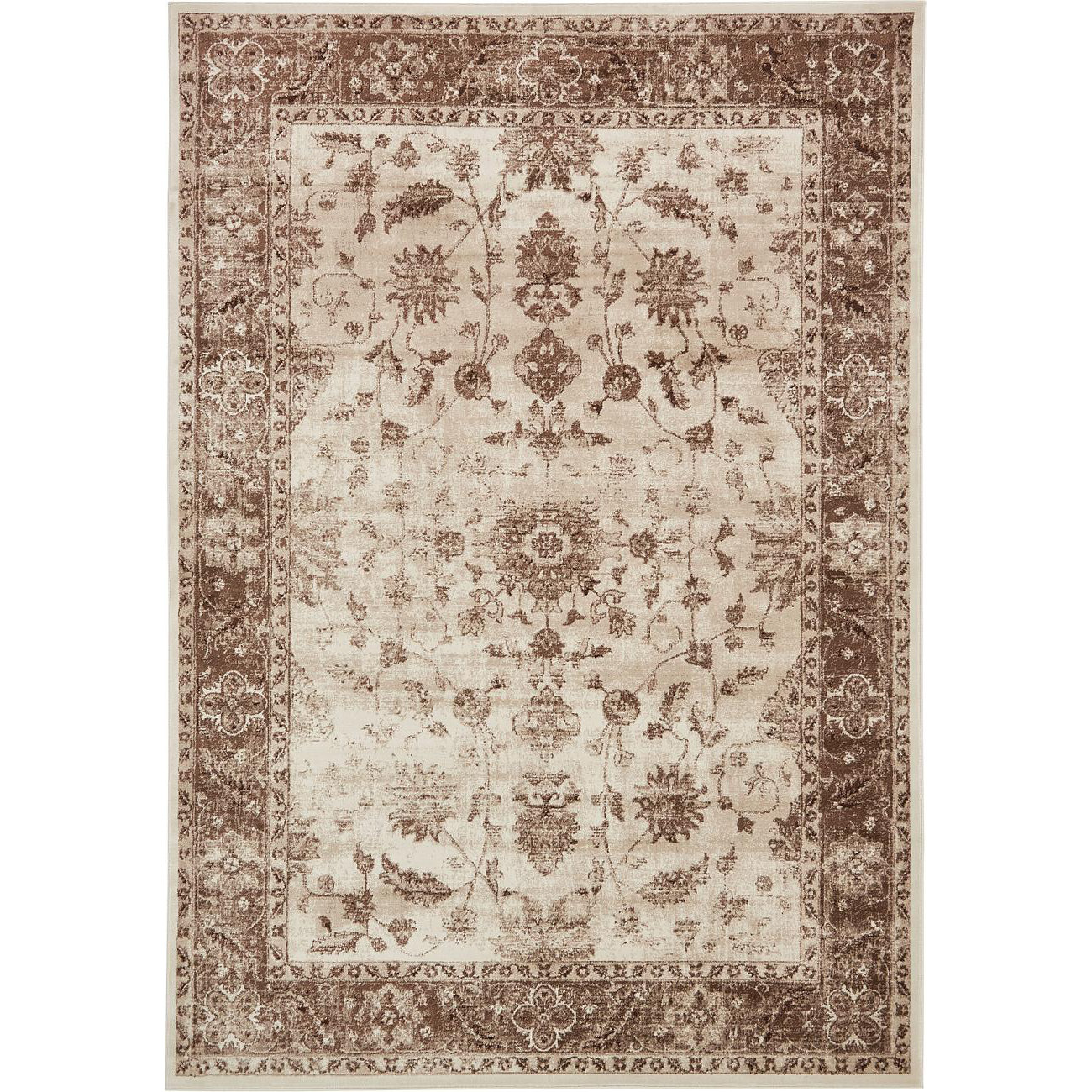 Lark Manor Mathieu Cream/Beige/Brown Area Rug & Reviews | Wayfair.ca