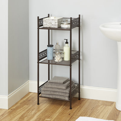 Free Standing Bathroom Shelving You'll Love | Wayfair