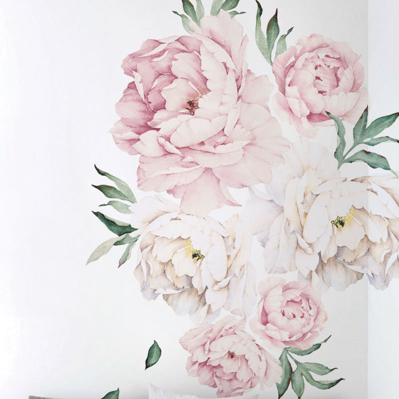 SimpleShapes Peony Flowers Wall Decal & Reviews | Wayfair