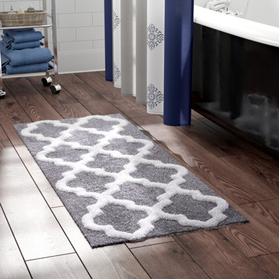 Gray & Silver Bath Rugs & Mats You'll Love in 2019 | Wayfair