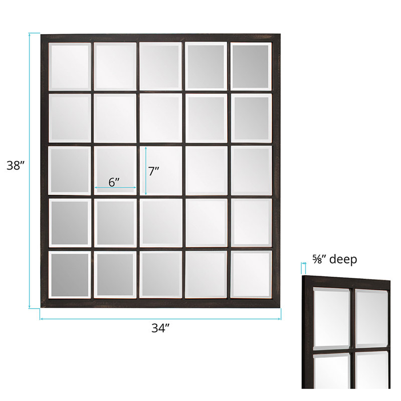 Rectangle Antique Black Window Mirror & Reviews | Birch Lane