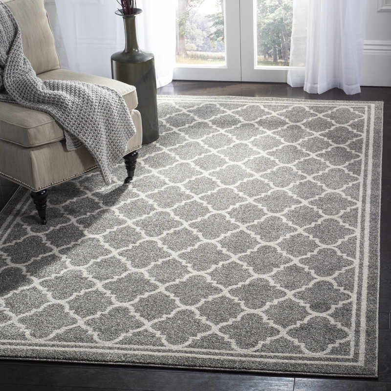Willa Arlo Interiors Maritza Dark Gray/Beige Area Rug & Reviews | Wayfair