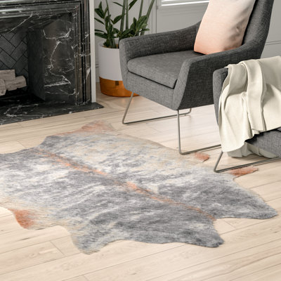 Faux Fur Gray & Silver Area Rugs You'll Love in 2019 | Wayfair
