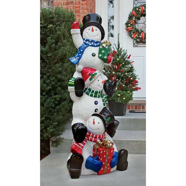 Design Toscano SnowBro's Illuminated Snowman Statue | Wayfair