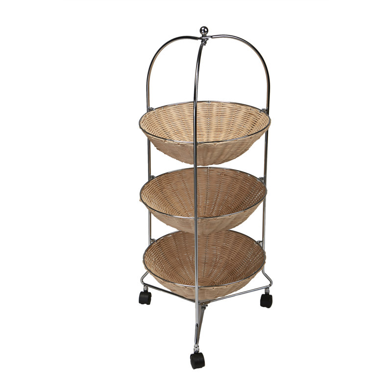 Mind Reader 3 Tier Round Rolling Kitchen Cart | Wayfair