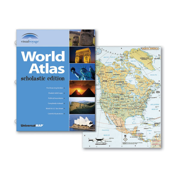 Universal Map World Atlas Scholastic Edition | Wayfair