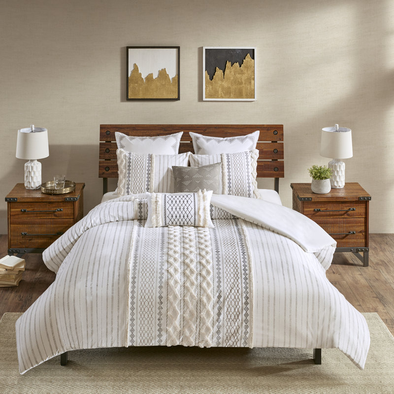 Eider & Ivory Jenkinsburg 100% Cotton 3 Piece Duvet Cover Set & Reviews ...