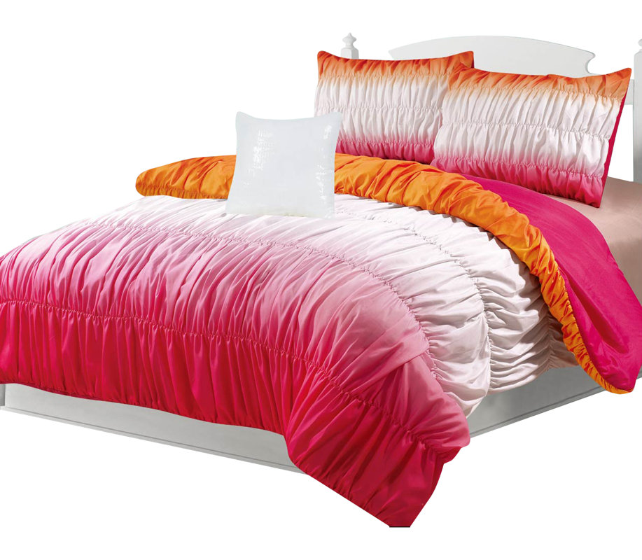 Luxury Home Carmen Ruched Comforter Set And Reviews Wayfair