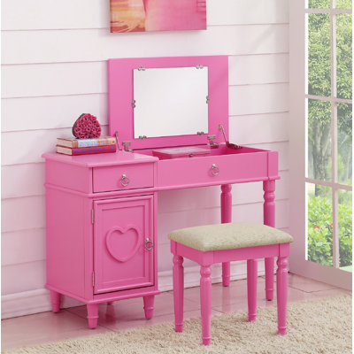 Pink Makeup Vanities You'll Love | Wayfair