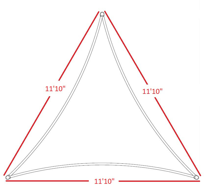 Hammaka 11' 10" Triangle Shade Sail & Reviews | Wayfair