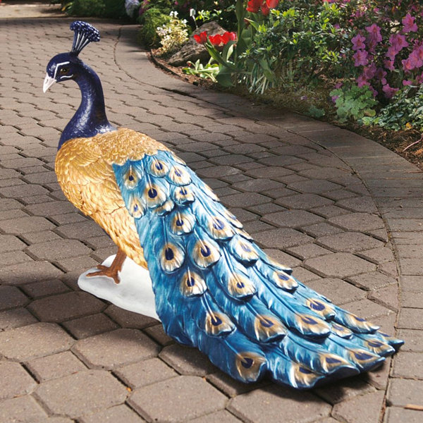 Design Toscano The Regal Peacock Garden Statue & Reviews | Wayfair