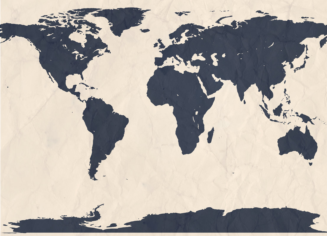 Swag Paper World Atlas Map Wall Mural Reviews Wayfair