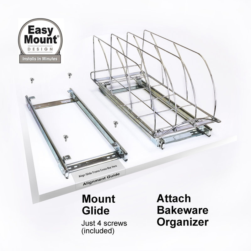 Lynk Professional® Roll Out Cutting Board, Bakeware, and Tray Organizer ...
