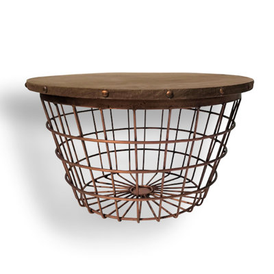 Wire Basket Side Table | Wayfair