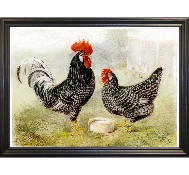 August Grove 'Roosters' Graphic Art Print | Wayfair