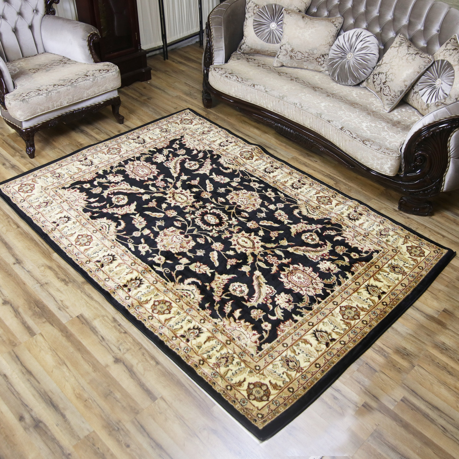 Brady Home Black Area Rug & Reviews | Wayfair