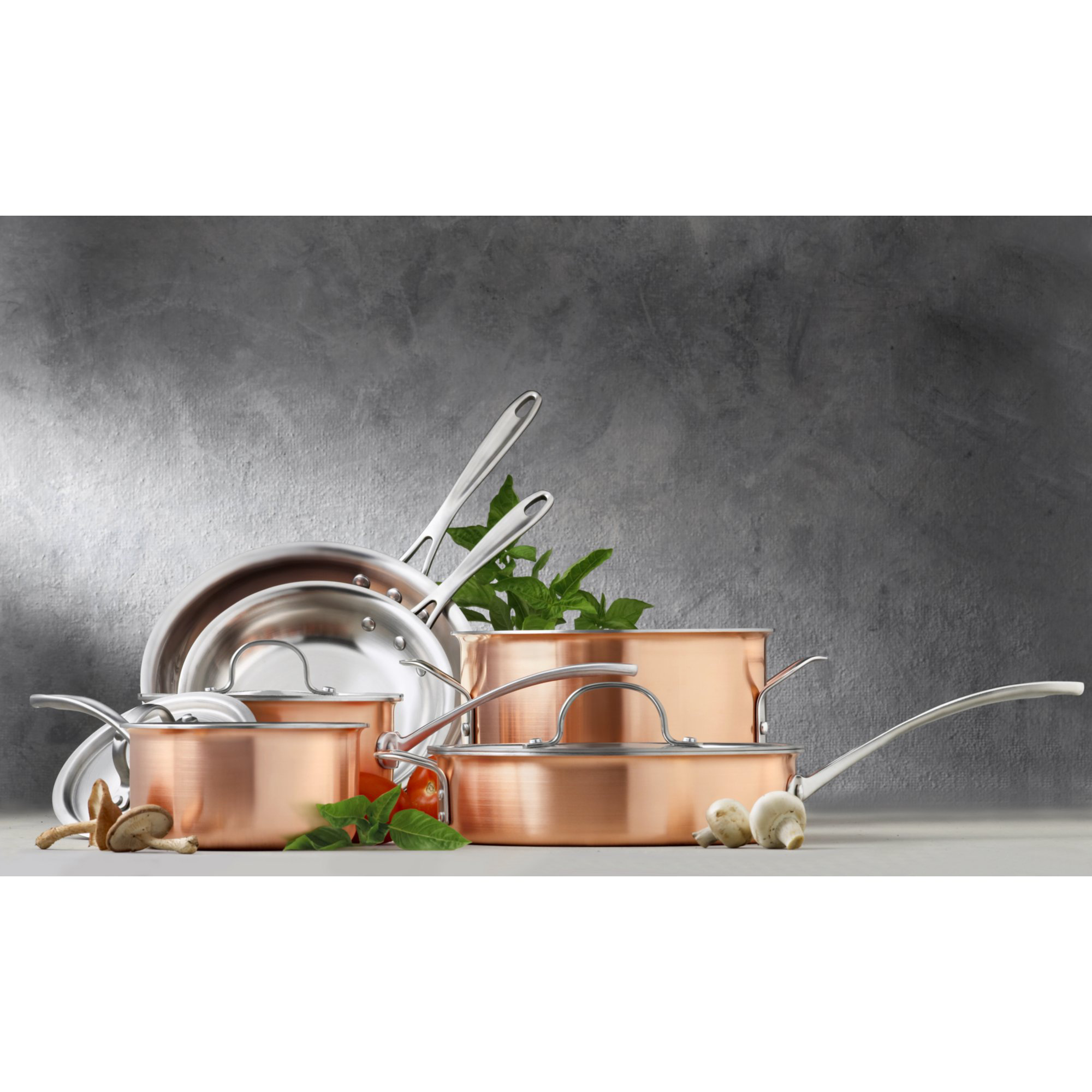 Calphalon Calphalon Tri-Ply Copper 10-Piece Stainless Steel Cookware ...
