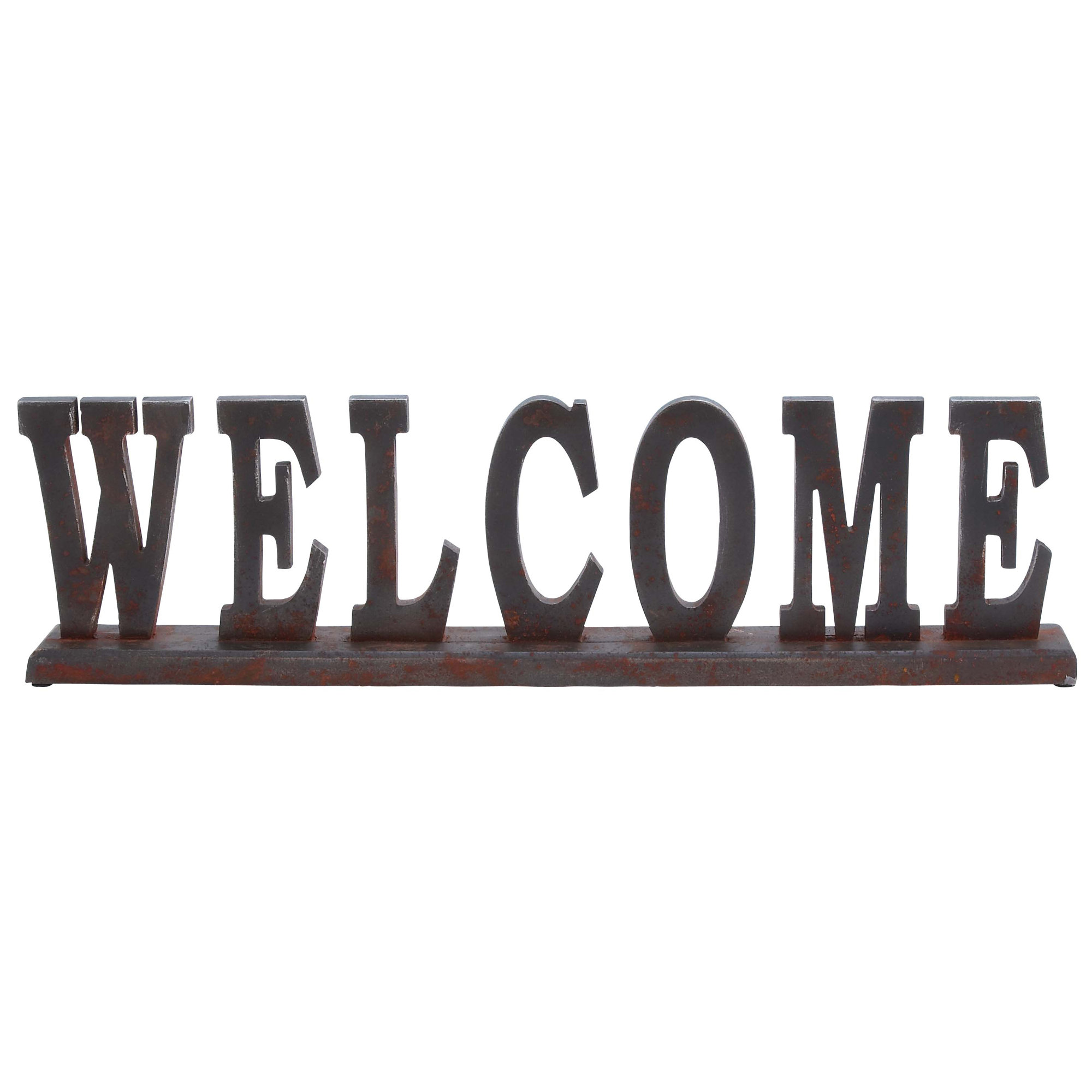 Woodland Imports Table Top "Welcome" Letter Block & Reviews | Wayfair
