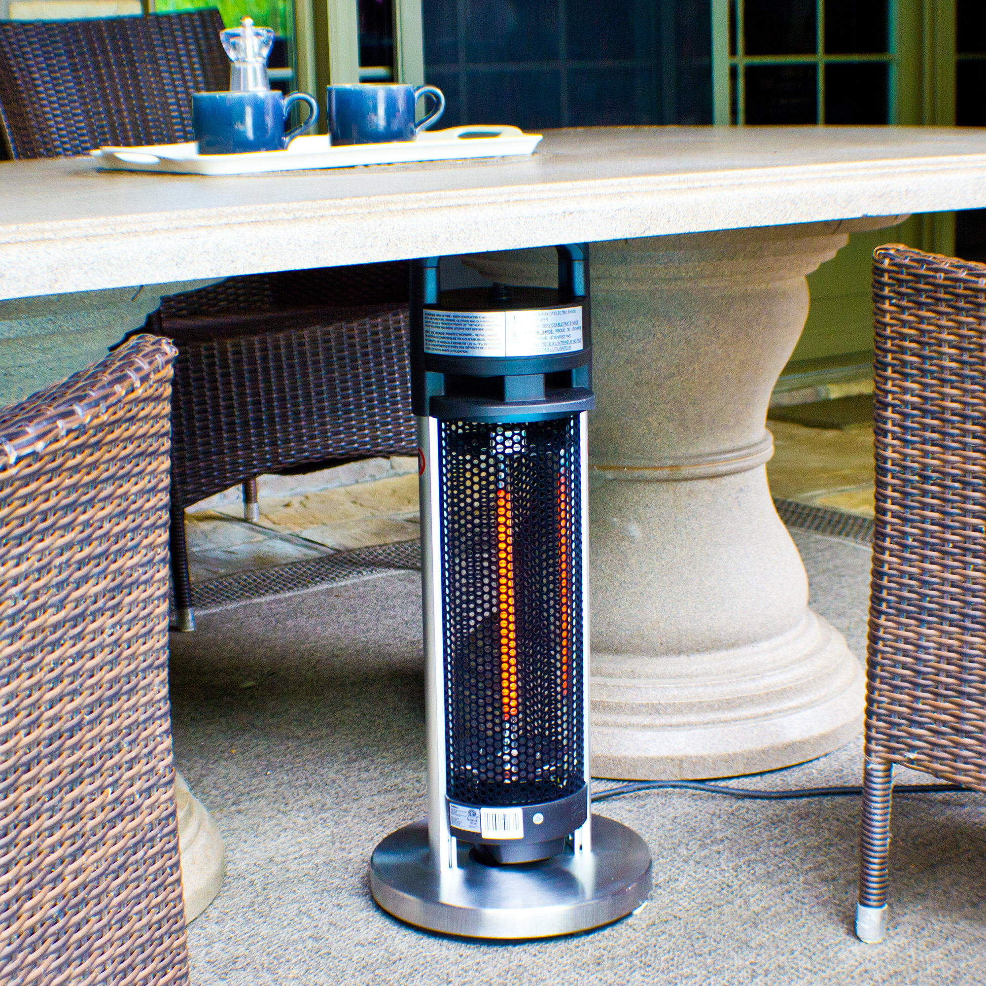 EnerG+ 4 Seasons Infrared 900 Watt Electric Tabletop Patio Heater ...
