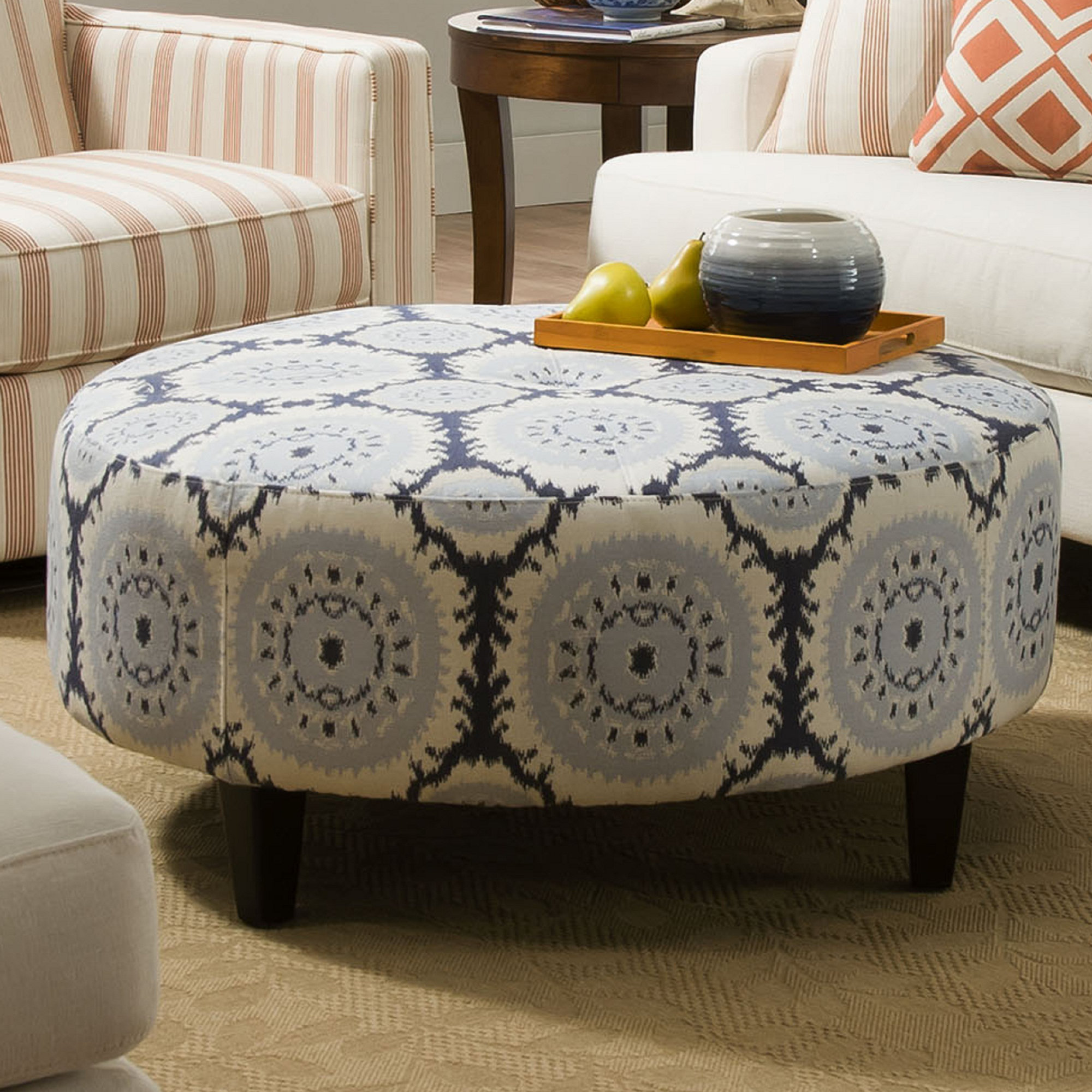 Blue Ottoman Footstool at Russell Chau blog