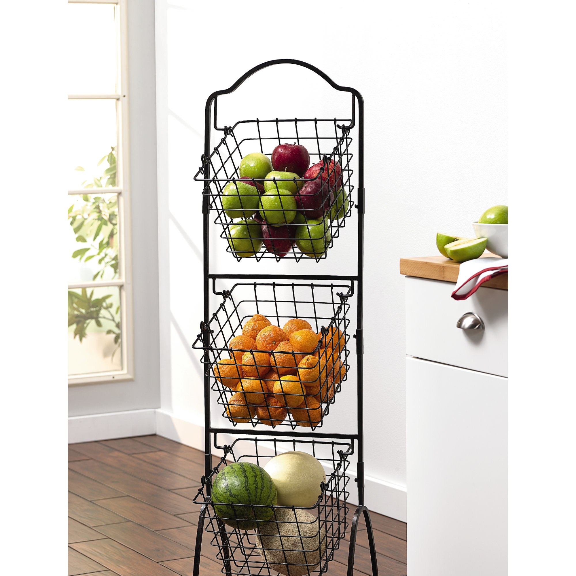 Gourmet Basics by Mikasa 3-Tier Metal Basket & Reviews | Wayfair