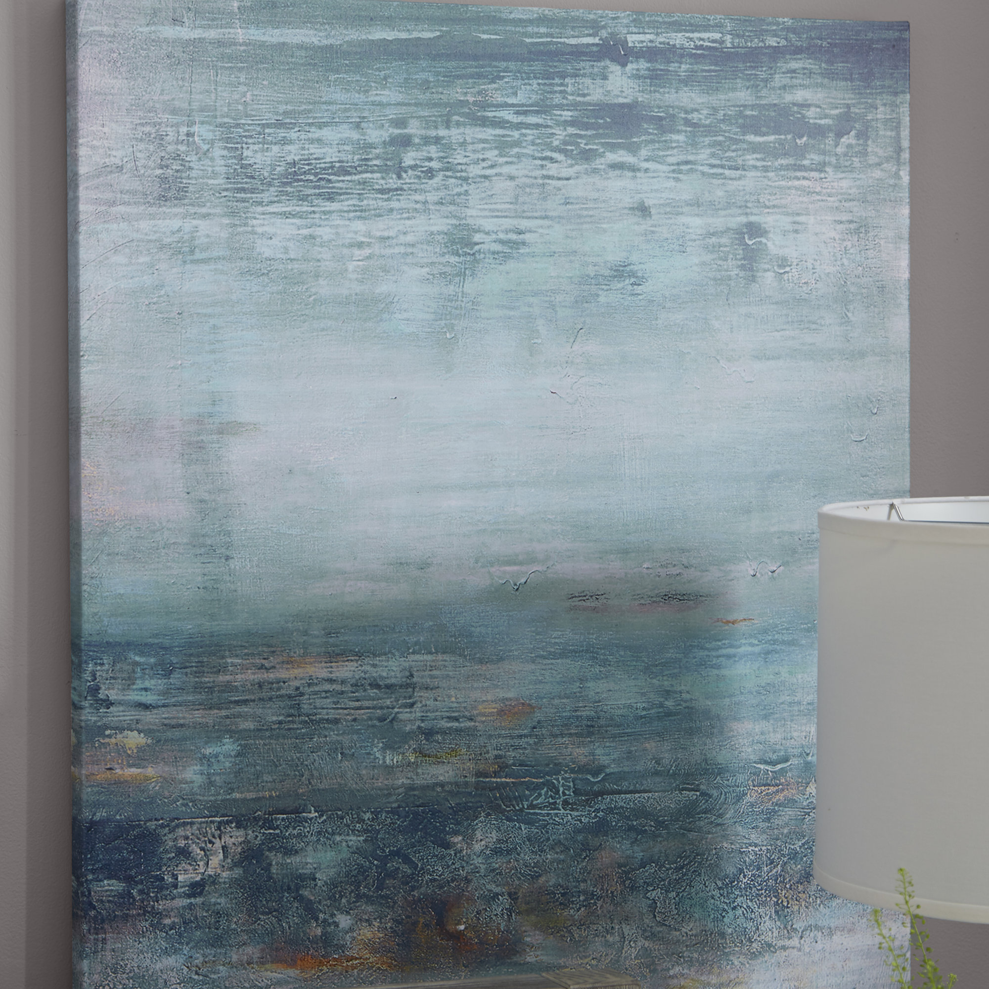 Beachcrest Home 'Abstract Spa' Framed Graphic Art Print on Canvas Blue ...