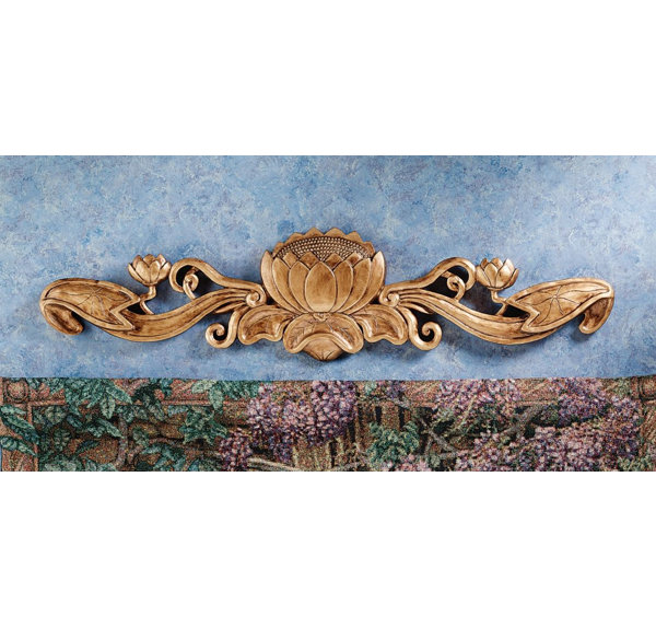 Design Toscano De Velde Water Lily Architectural Pediment Wall Décor ...